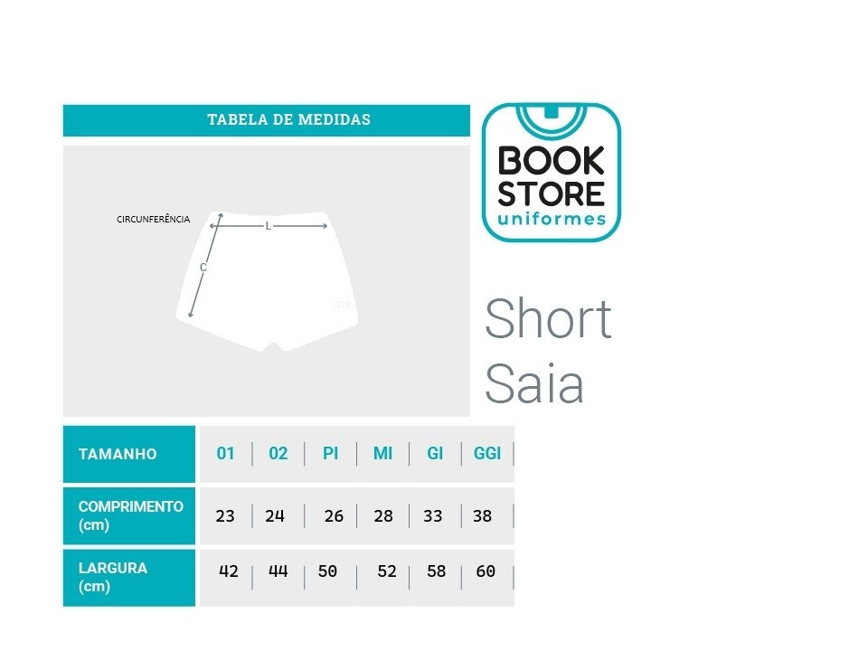 Book Store Uniformes - SHORT SAIA INFANTIL MESCLA